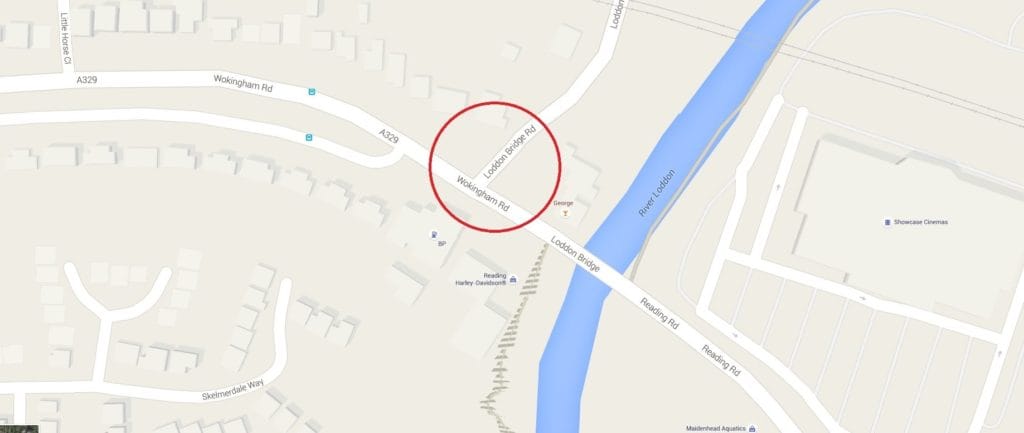 Loddon Bridge Road – Wokingham.Today