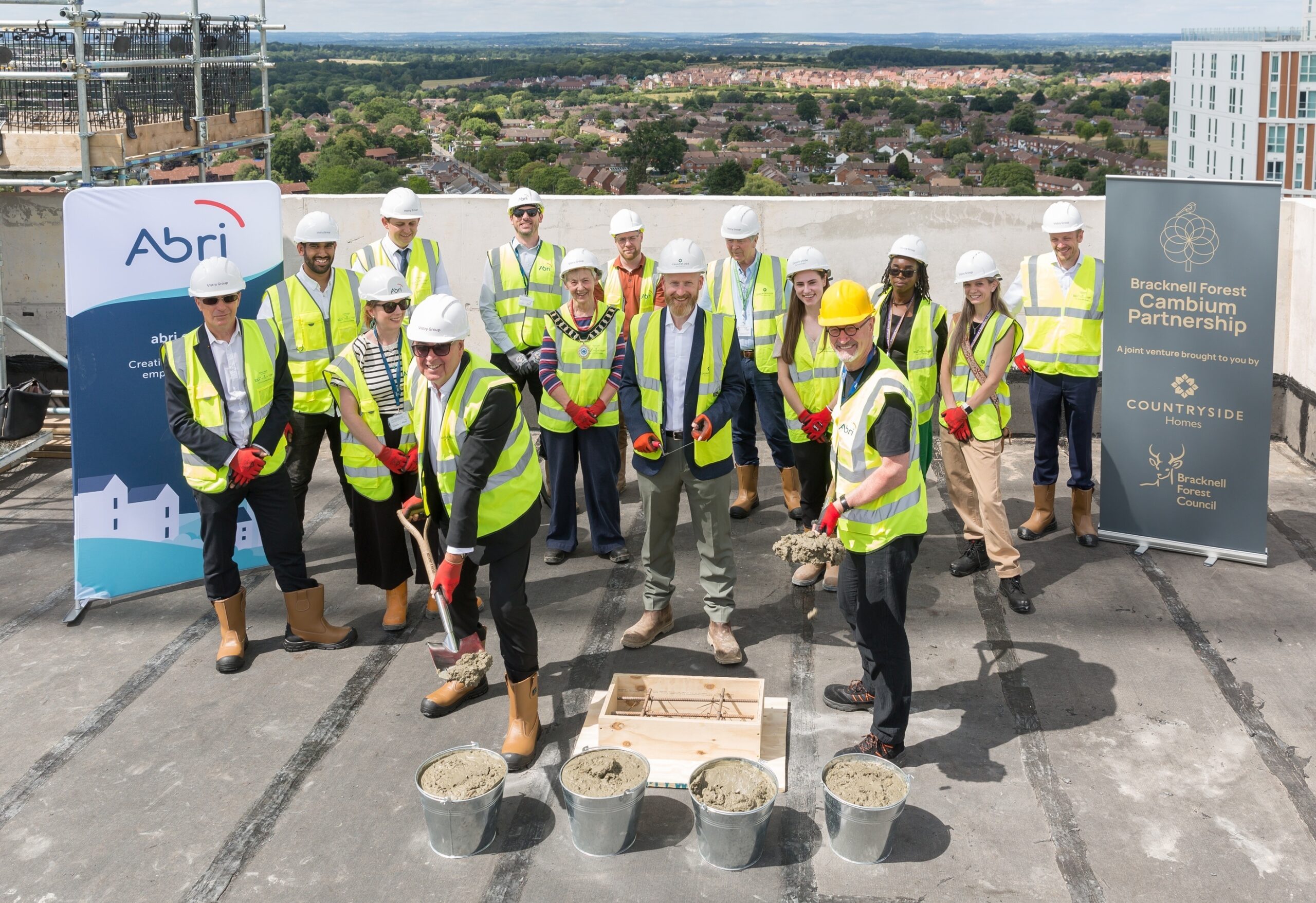 Bracknell town centre development of 169 flats reaches highest point ...